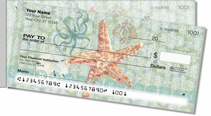 Boho Coastal Side Tear Personal Checks - Personal Checks