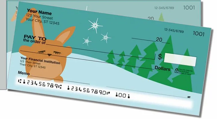 Funny Bunny Side Tear Personal Checks - Personal Checks