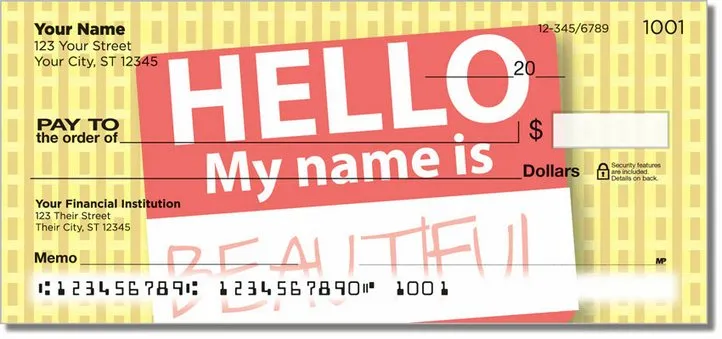 Name Tag Personal Checks - Personal Checks