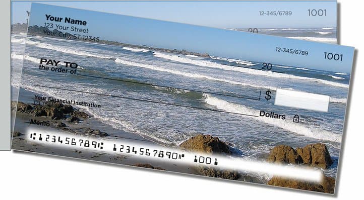 Ocean Wave Side Tear Personal Checks - Personal Checks