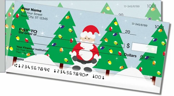 Santa Claus Side Tear Personal Checks - Personal Checks