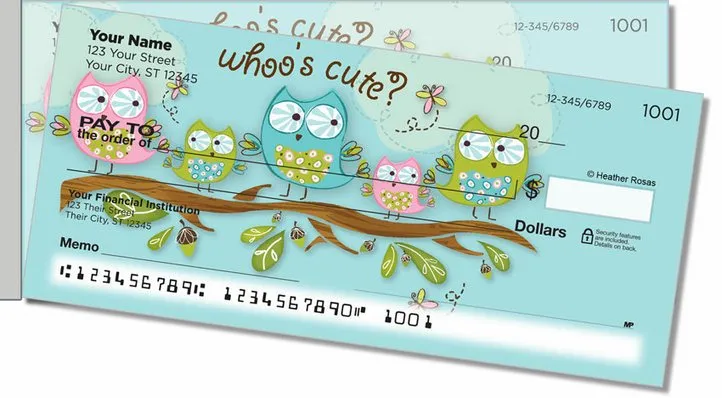 Whoos Cute Side Tear Personal Checks - Personal Checks
